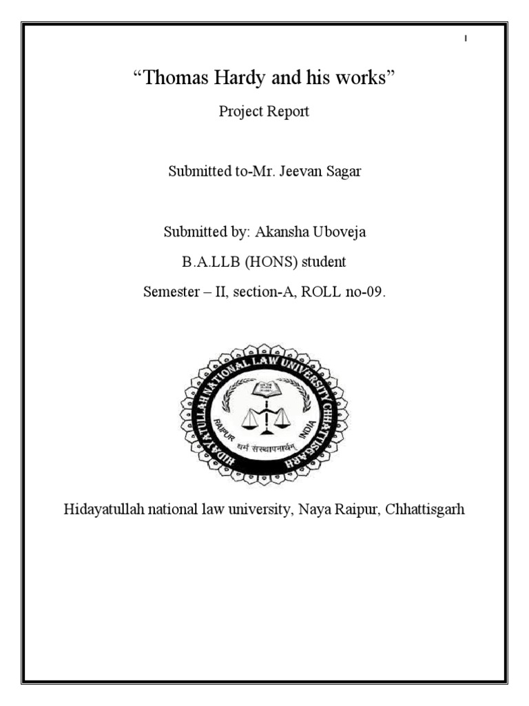 Thomas Hardy and His Works | PDF | Thomas Hardy | Far From The Madding ...