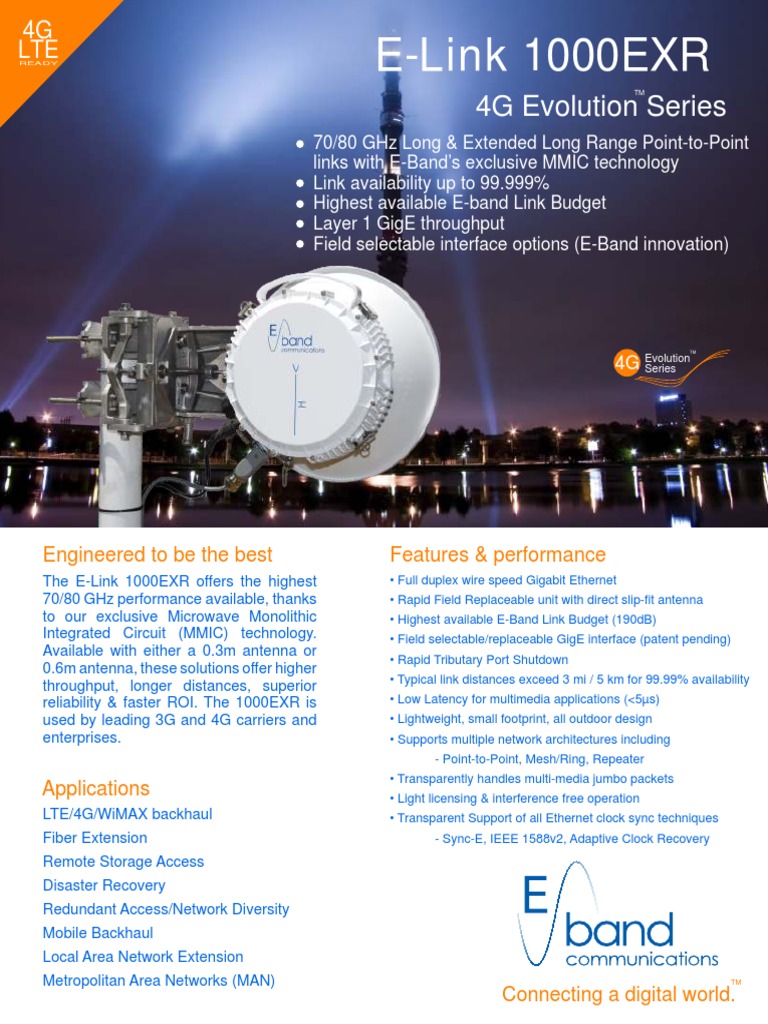 EBand ELink 1000EXR Data Sheet v021811r | PDF
