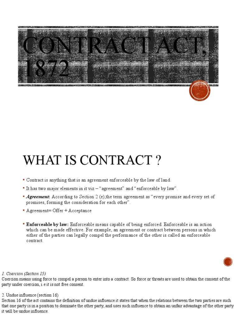 Contract Act | PDF | Misrepresentation | Common Law