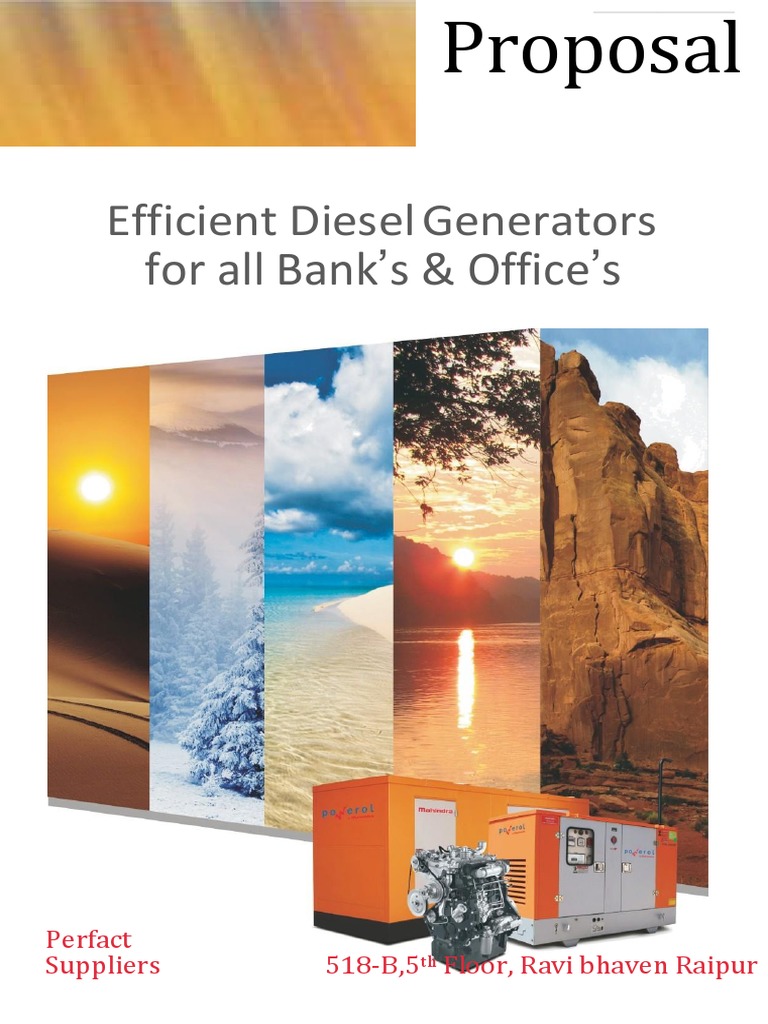 Proposal for Renting Efficient Diesel Generators from Perfact Suppliers ...
