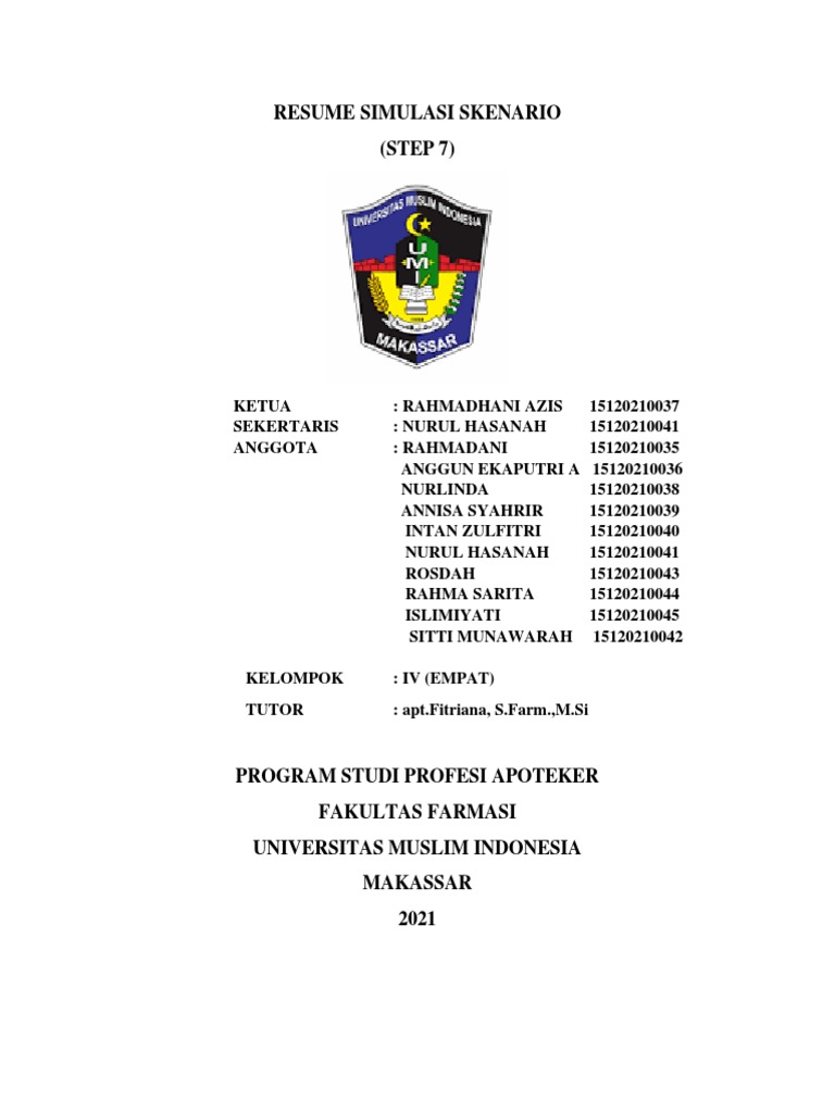 Resume Simulasi Skenario (STEP 7) | PDF | Pengembangan Diri | Kesehatan Holistik