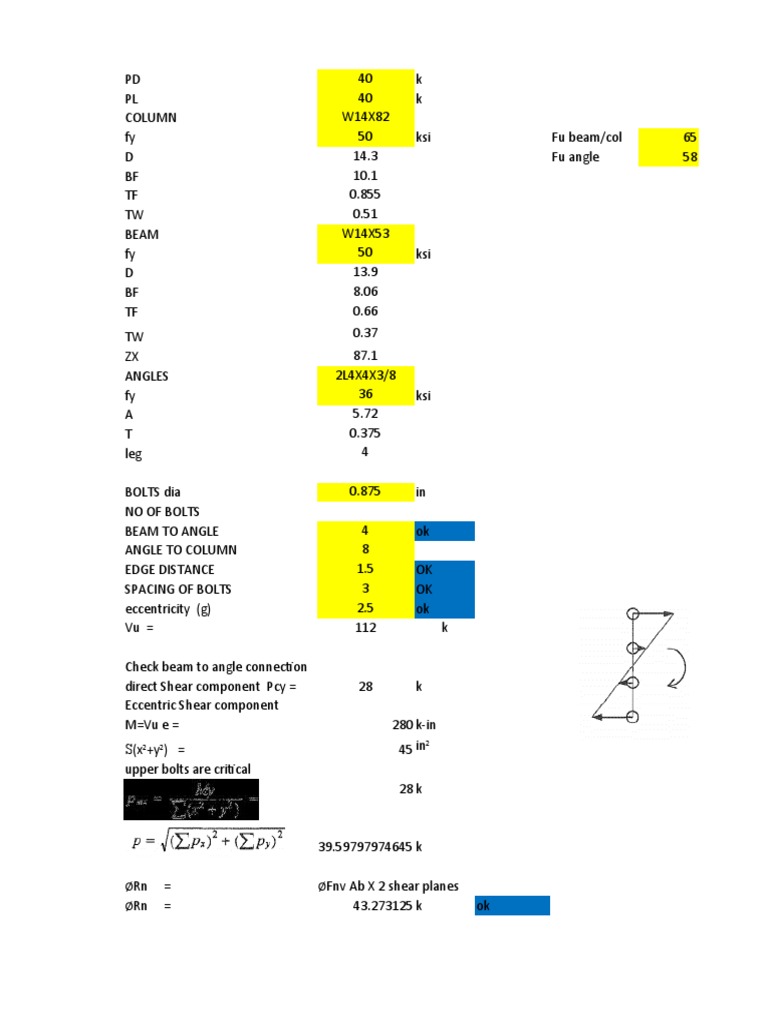 Beam To Column Simple Connection | PDF | Economic Sectors | Structural ...