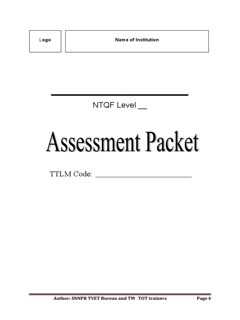 05 Assessment Packet Template | PDF | Multiple Choice | Educational ...