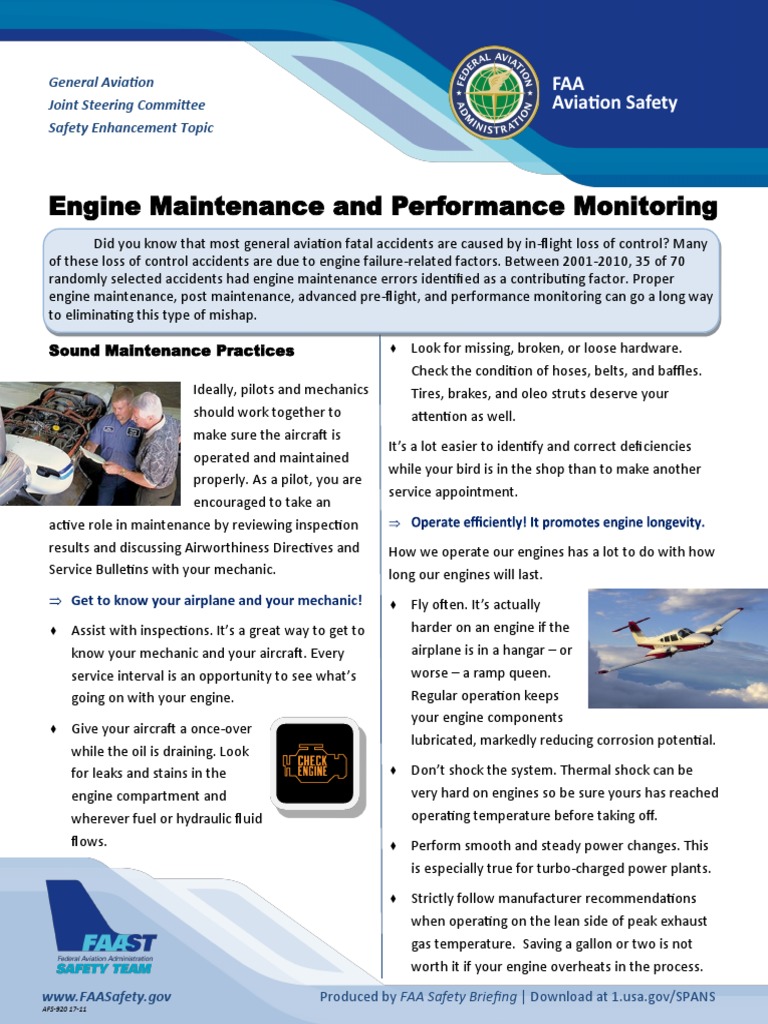 Piston Engine Maintenance And Performance Analysis Pdf Propulsion
