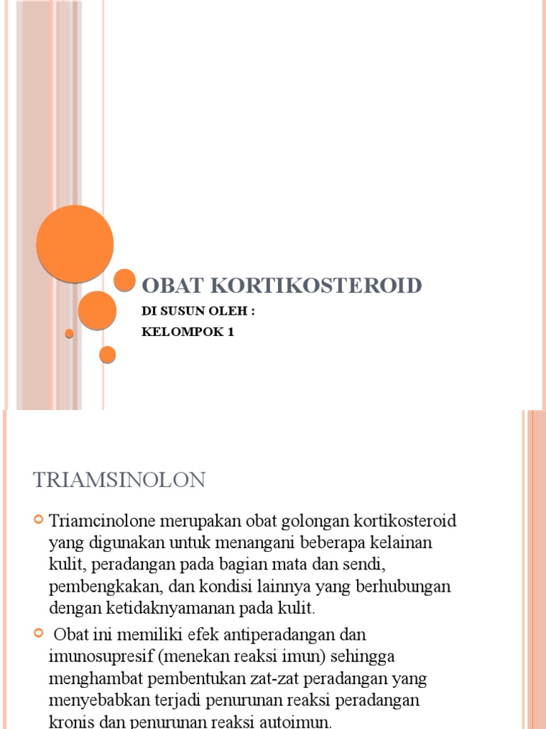 Triamcinolone: Obat Kortikosteroid Utama | PDF