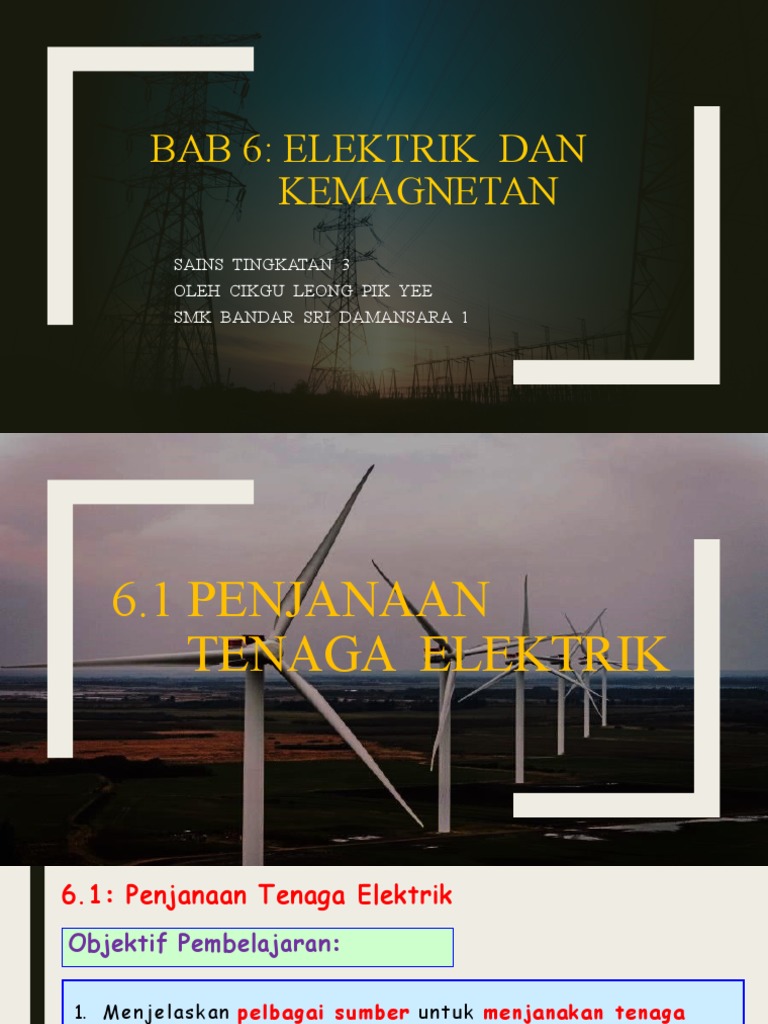 6.1 Penjanaan Tenaga Elektrik - Pelbagai Sumber Tenaga | PDF
