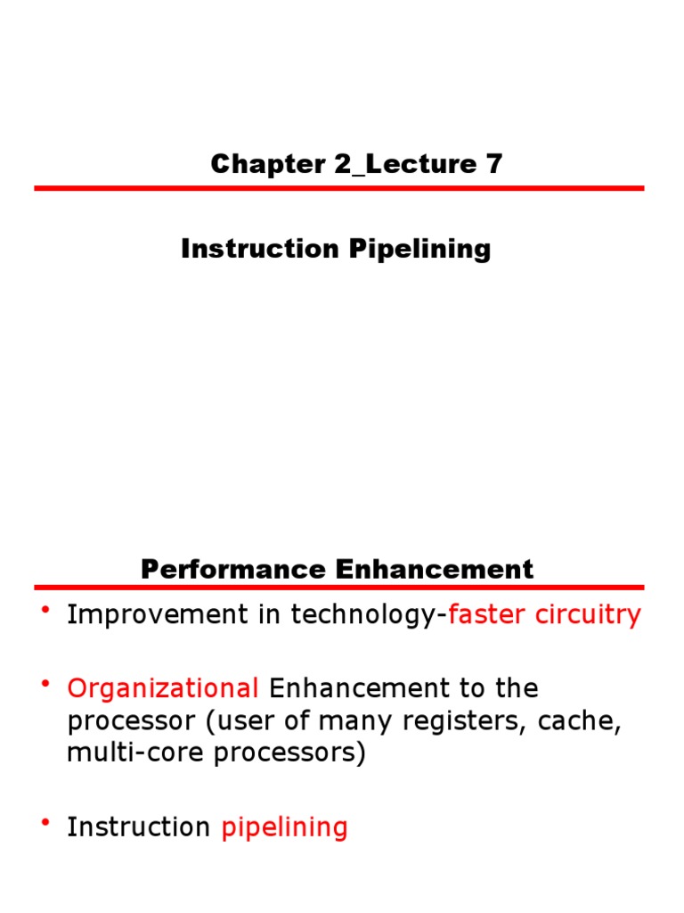 Ch2 Lec7 Instruction Piplining | PDF | Central Processing Unit | Integrated Circuit