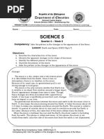 Science 5 Q4-Module 4 | PDF | Moon | Earth