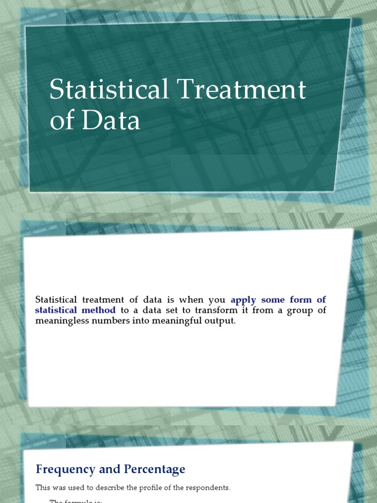 Statistical Treatment of Data Explained | PDF | Student's T Test ...