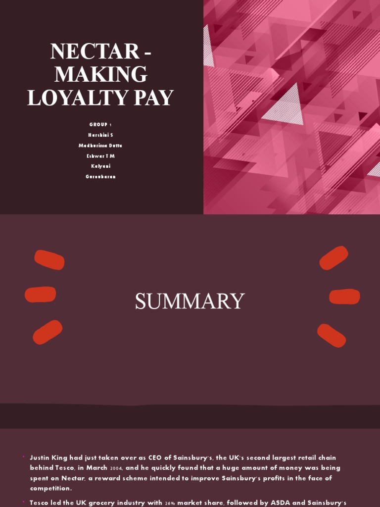Nectar - Making Loyalty Pay | PDF | Loyalty Program | Tesco