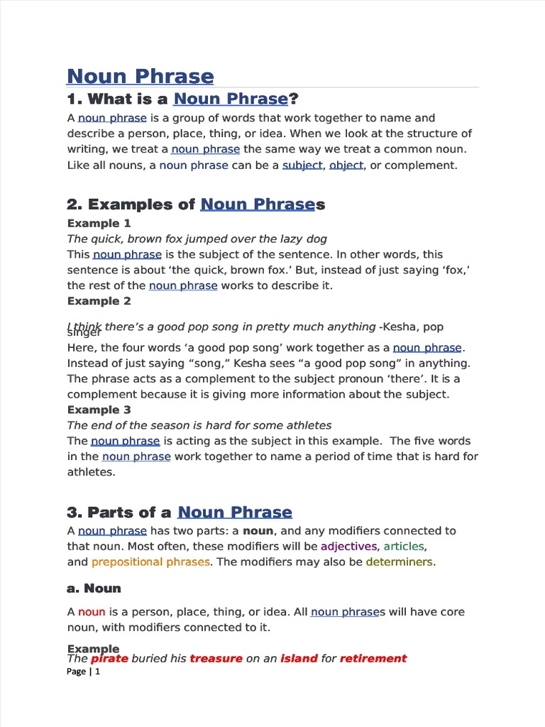 PDF Noun Phrase Compress | PDF | Phrase | Noun