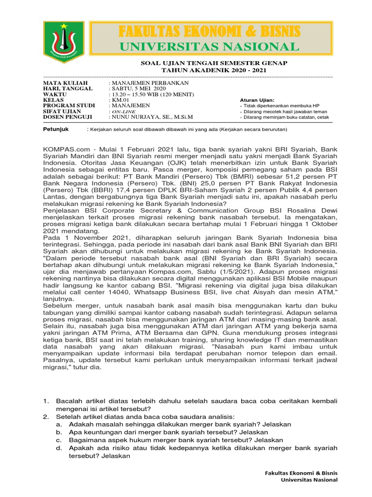 Pert 8. UTS MP KM.01 Genap 2020-2021 | PDF