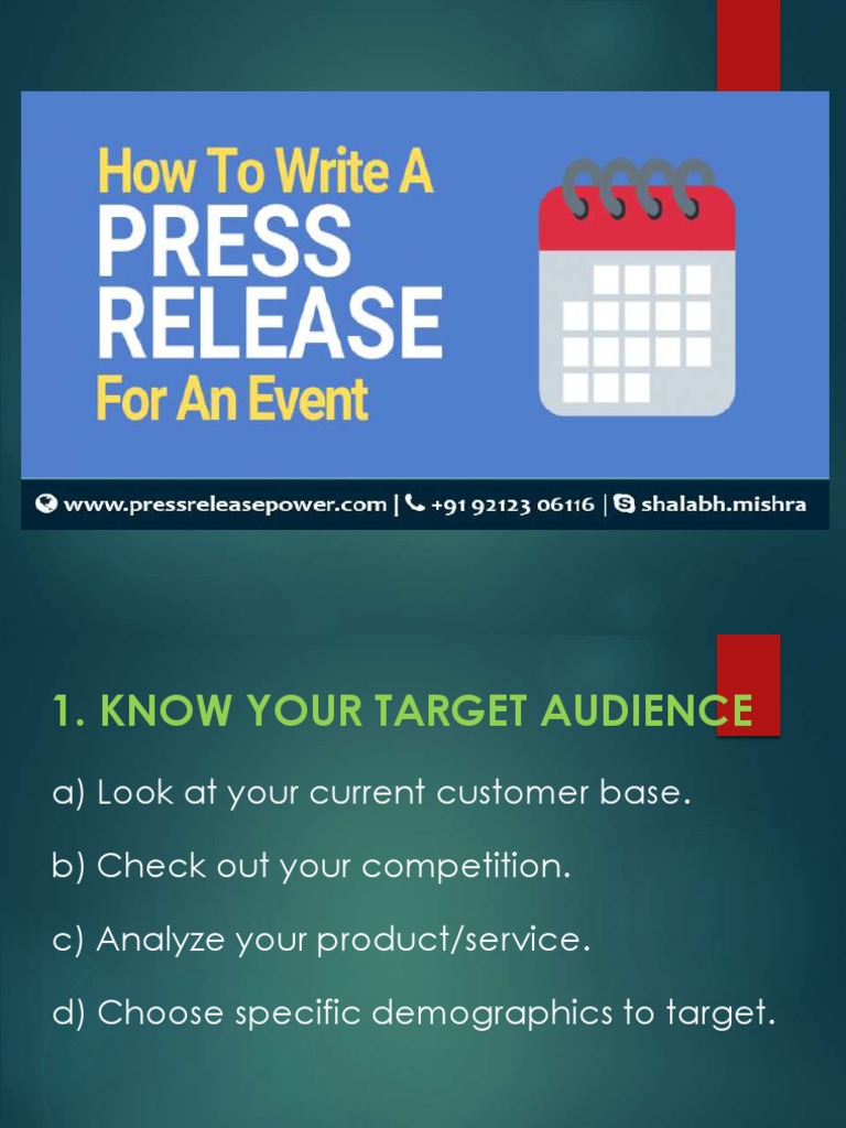 How To Write An Event Press Release? | PDF | Business