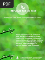 RA 9003 - Ecological Solid Waste Management Act of 2000 | PDF | Waste ...