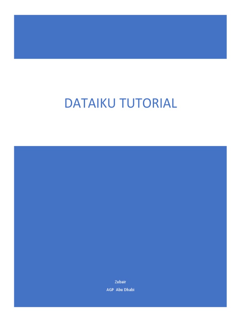 Dataiku Training Pdf Data Analysis Statistics