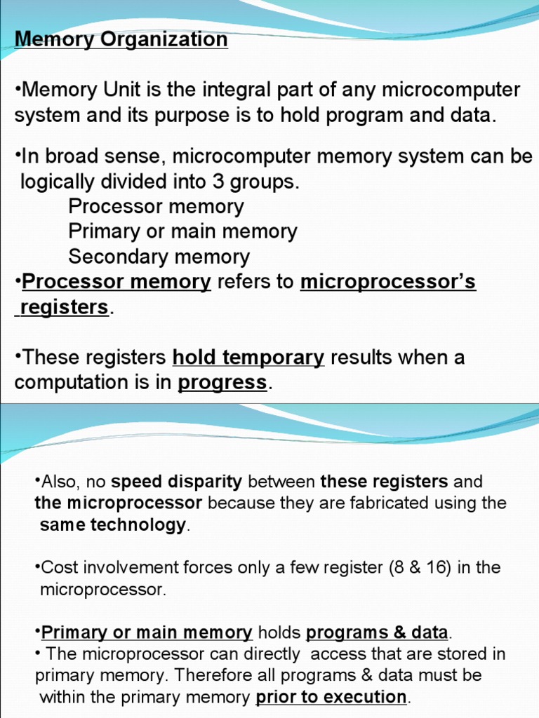Microprocessors Lecture3 | PDF | Computer Data Storage | Read Only Memory