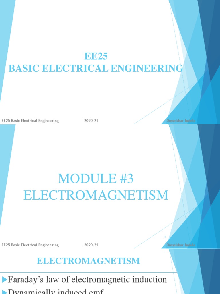 EE25 Basic Electrical Engineering 2020-21 Omsekhar Indela | Descargar gratis PDF ...