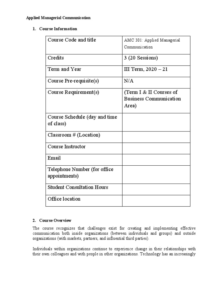 AMC-TermIII - Online Course Outline - 20 Sessions | PDF | Plagiarism ...