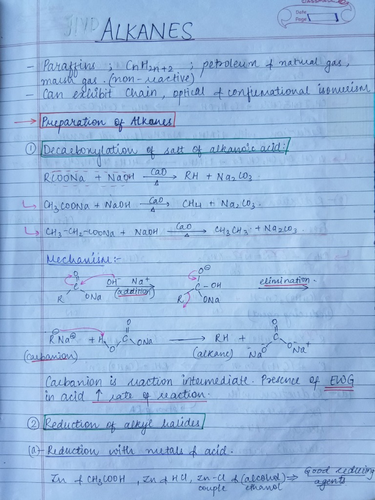 Study Material On Organic Chemistry Alkanes Pdf