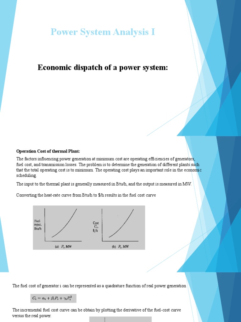 Power System Economic Dispatch | PDF | Watt | Electrical Engineering