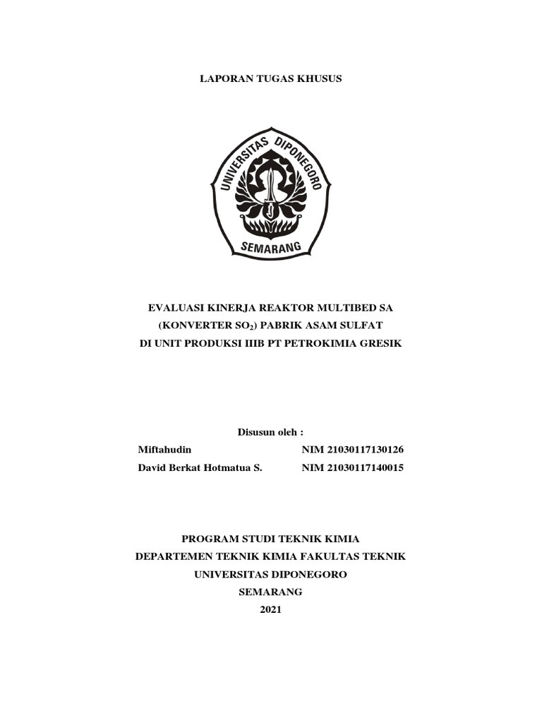 Laporan Tugas Khusus | PDF