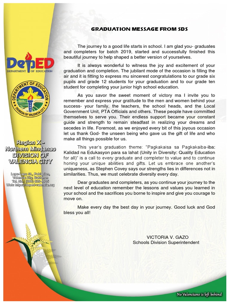 Graduation Message | PDF