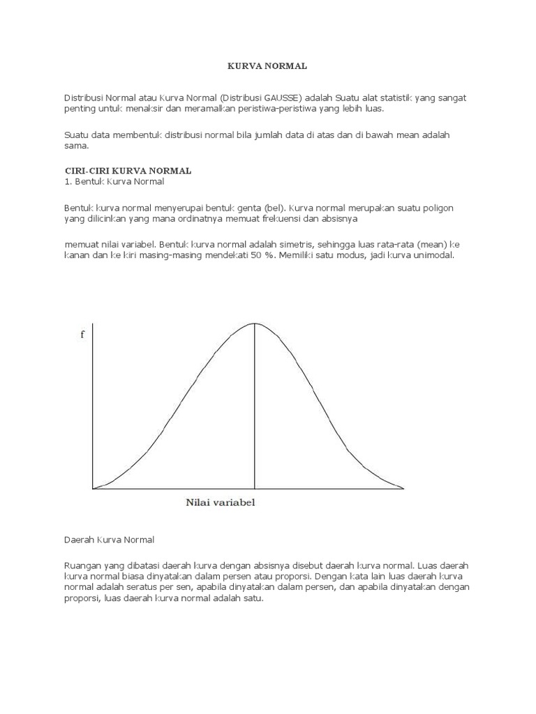 Distribusi Statistik (Kurve Simetris) | PDF | Metode & Bahan Ajar