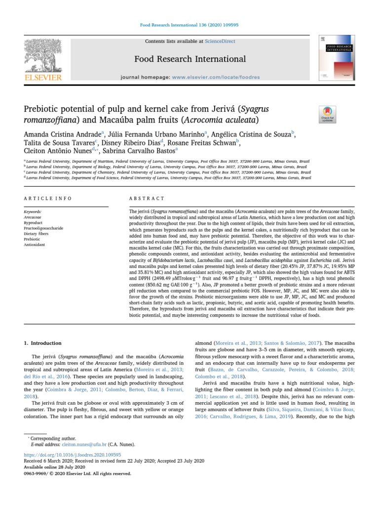 Food Research International: A A B C D B D A | PDF | Gut Flora ...