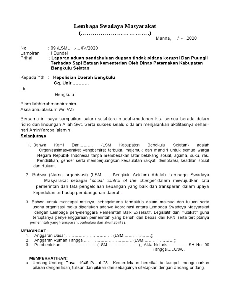 Lembaga Swadaya Masyarakat | PDF