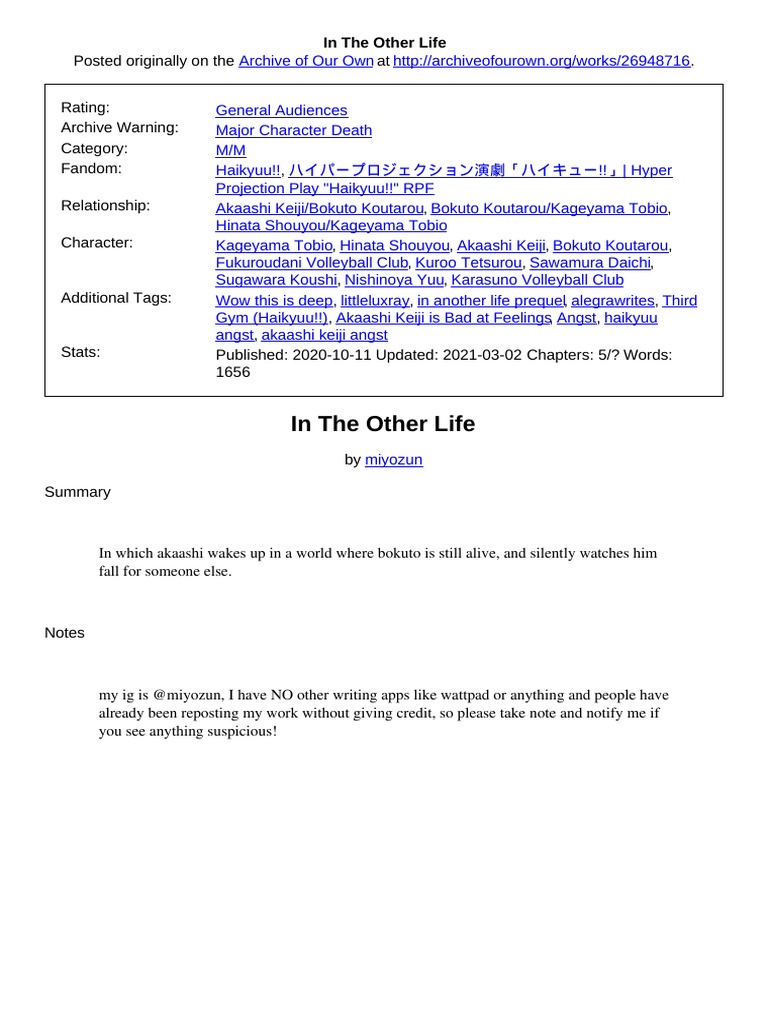 In The Other Life | PDF | Sports