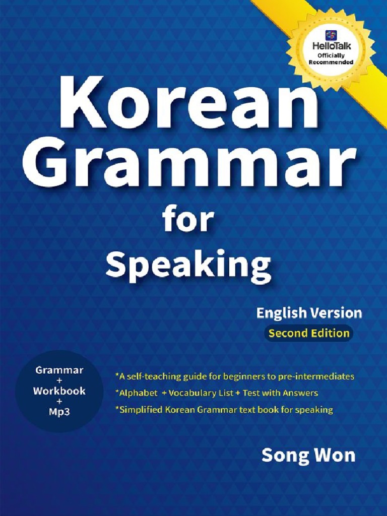 Song Won Korean Grammar For Speaking 1 | PDF