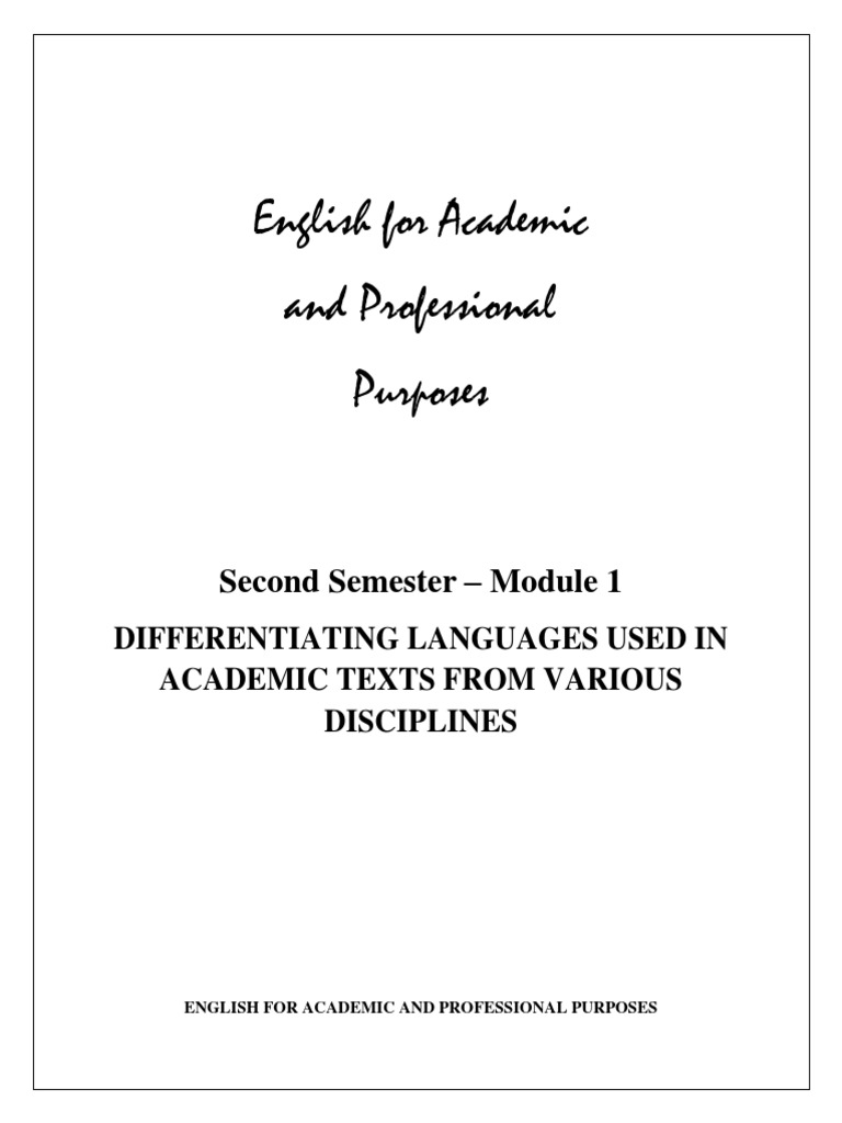 EAPP Module 1 | PDF | English Language | Essays