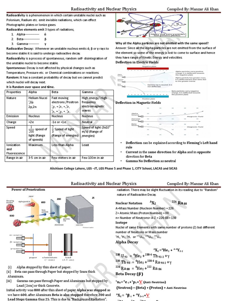 Radioactivity and Nuclear | PDF | Radioactive Decay | Atomic Nucleus