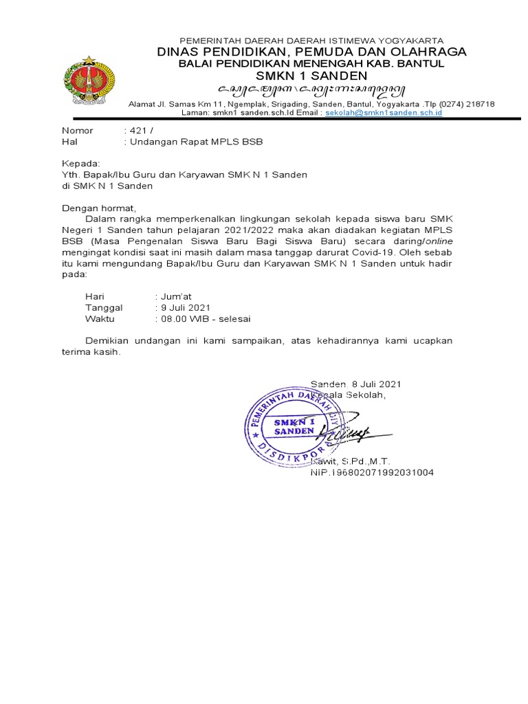 Undangan Rapat | PDF