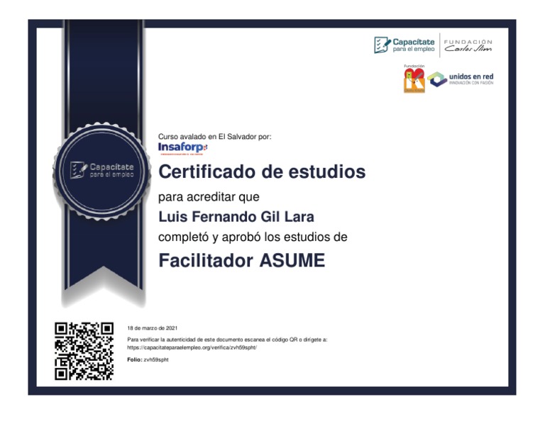 Diploma de Asume | PDF
