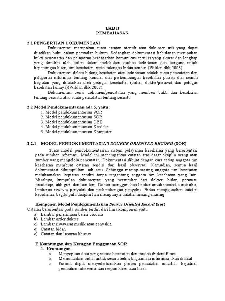 BAB II Format Laporan Dokumentasi | PDF