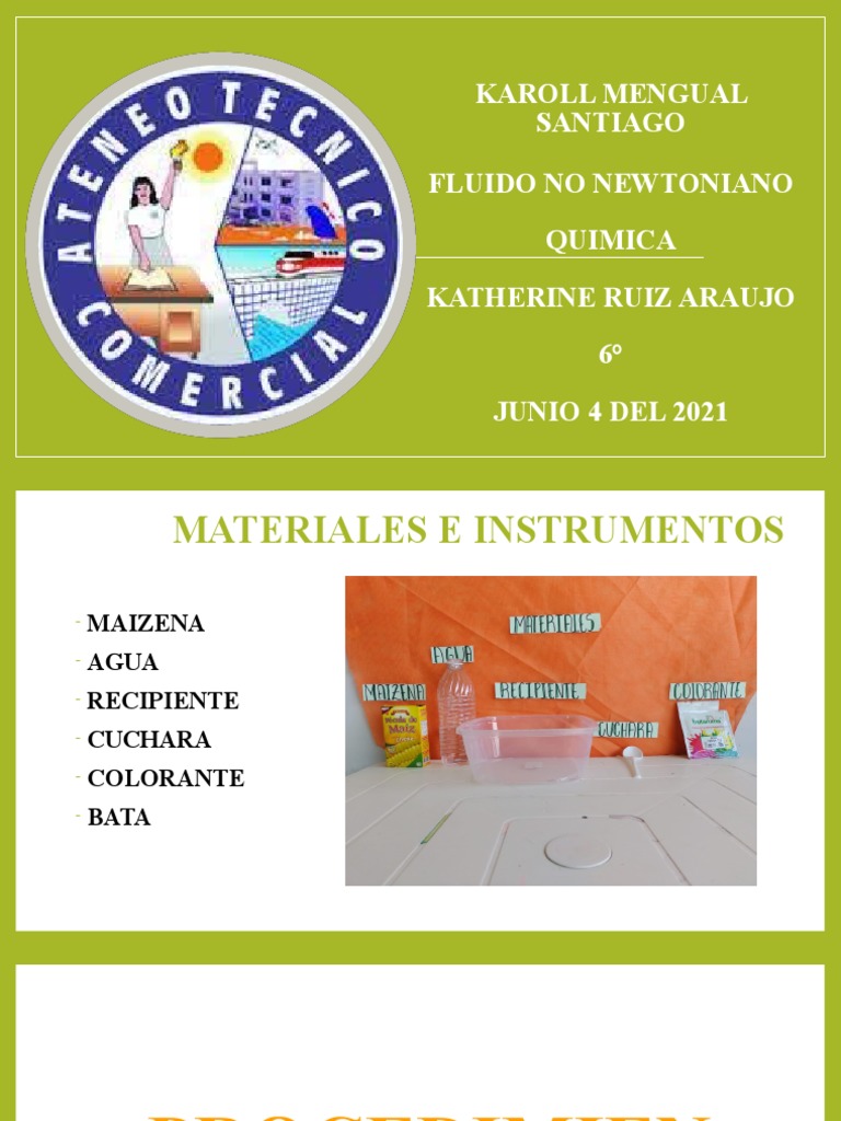 Experimento de Maicena y Agua | PDF