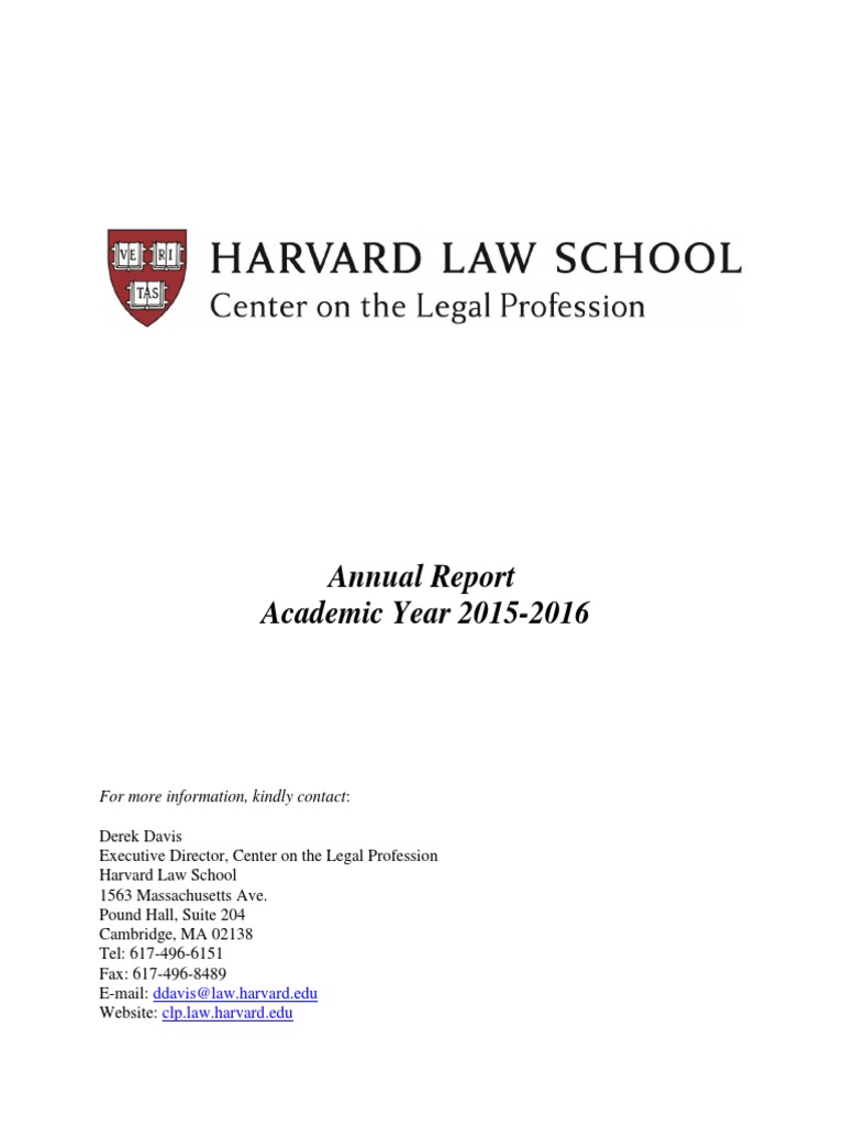 Harvard Law School Annual Report | PDF | Lawyer | Law Firm