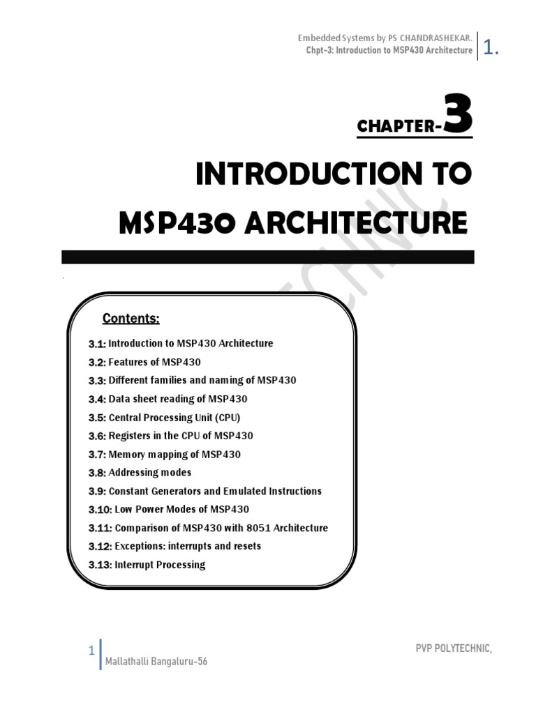 Introduction To MSP Architecture: Chapter | Download Free PDF ...