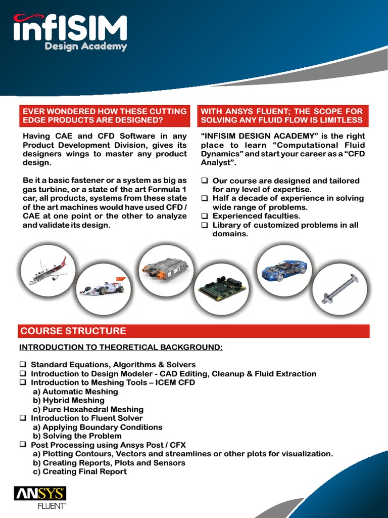 CFD Course at Infisim Design Academy | PDF | Computers