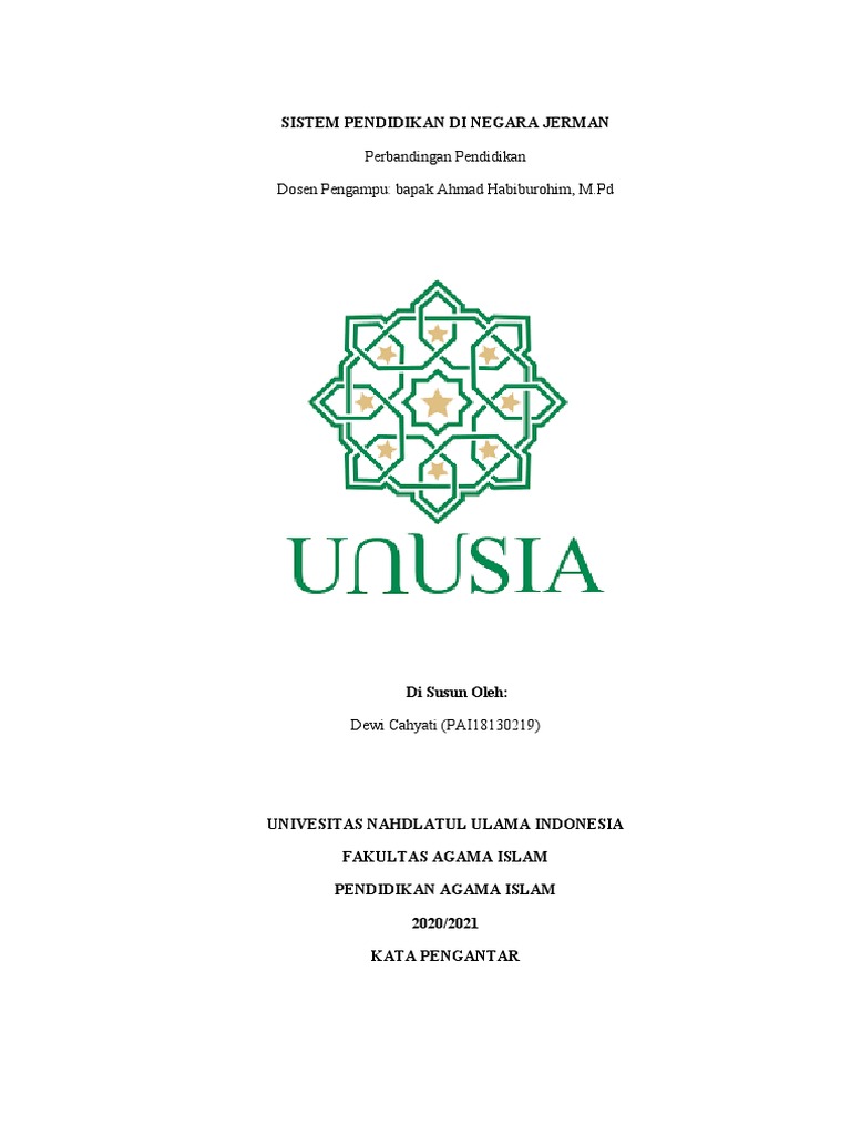 Sistem Pendidikan Di Negara Jerman | PDF