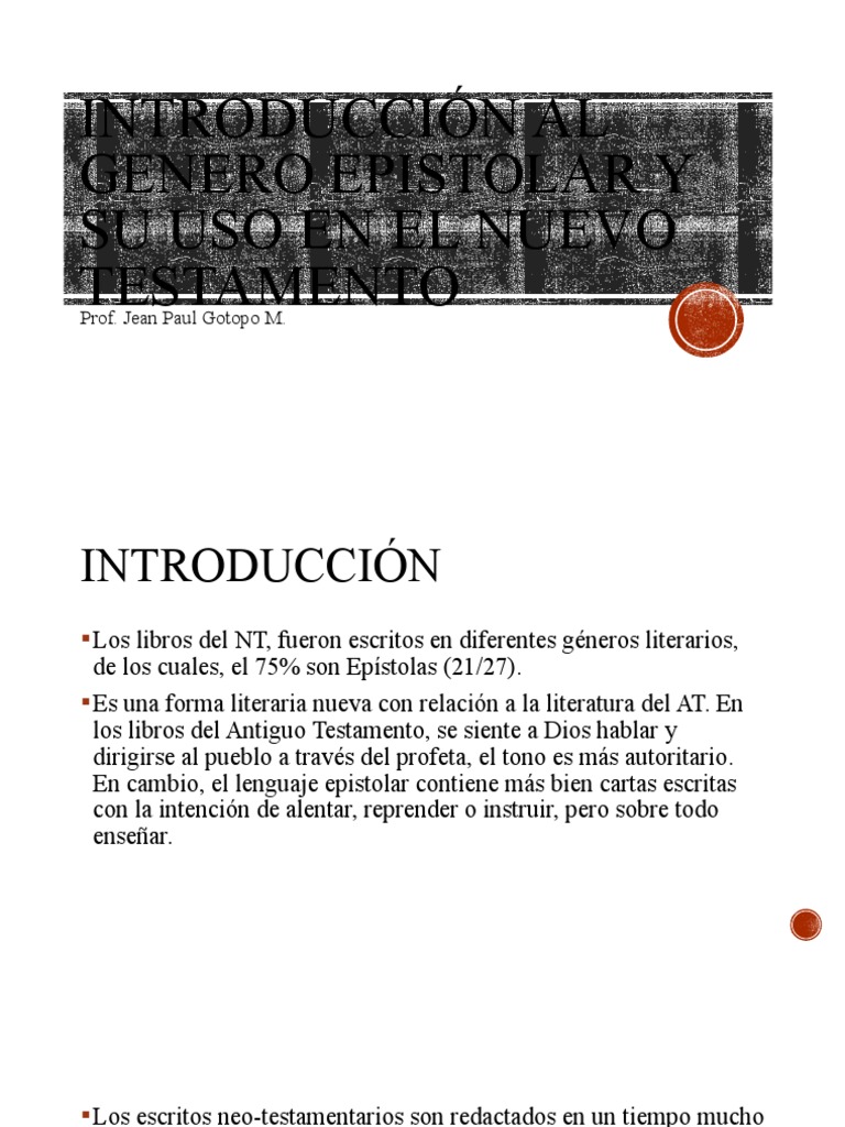 Introducción Al Genero Epistolar y Su Uso en | PDF | Epístola a los ...