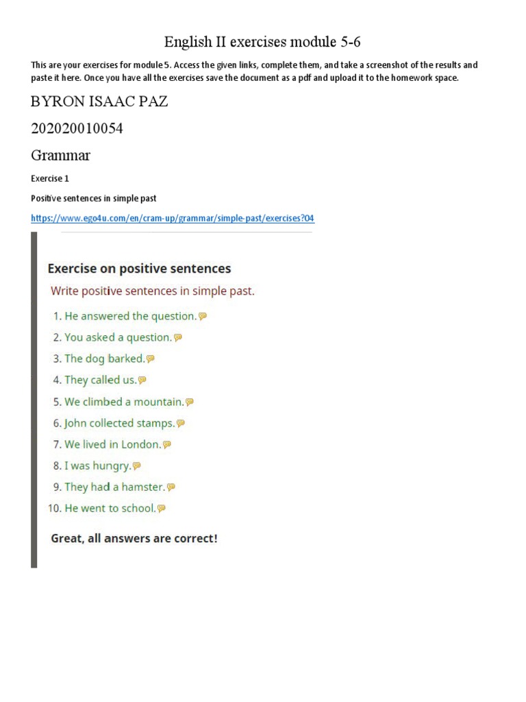 English II Exercises Module 5-6 | PDF | Business