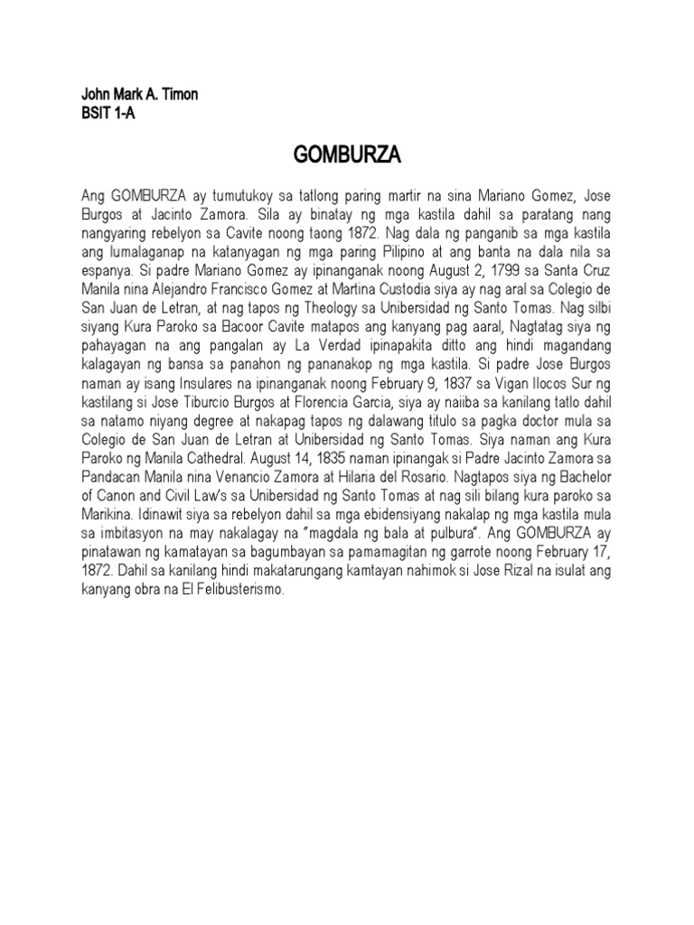 GOMBURZA | PDF