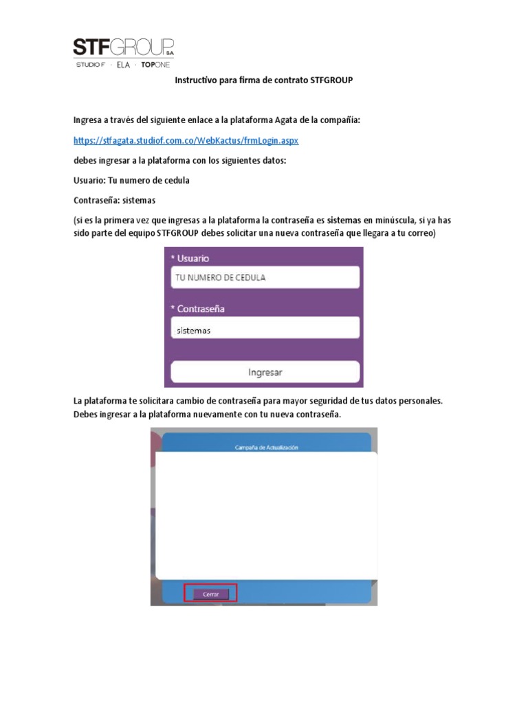 Paso A Paso para Firma de Contrato Por Agata | PDF | Negocios | Finanzas y dinero