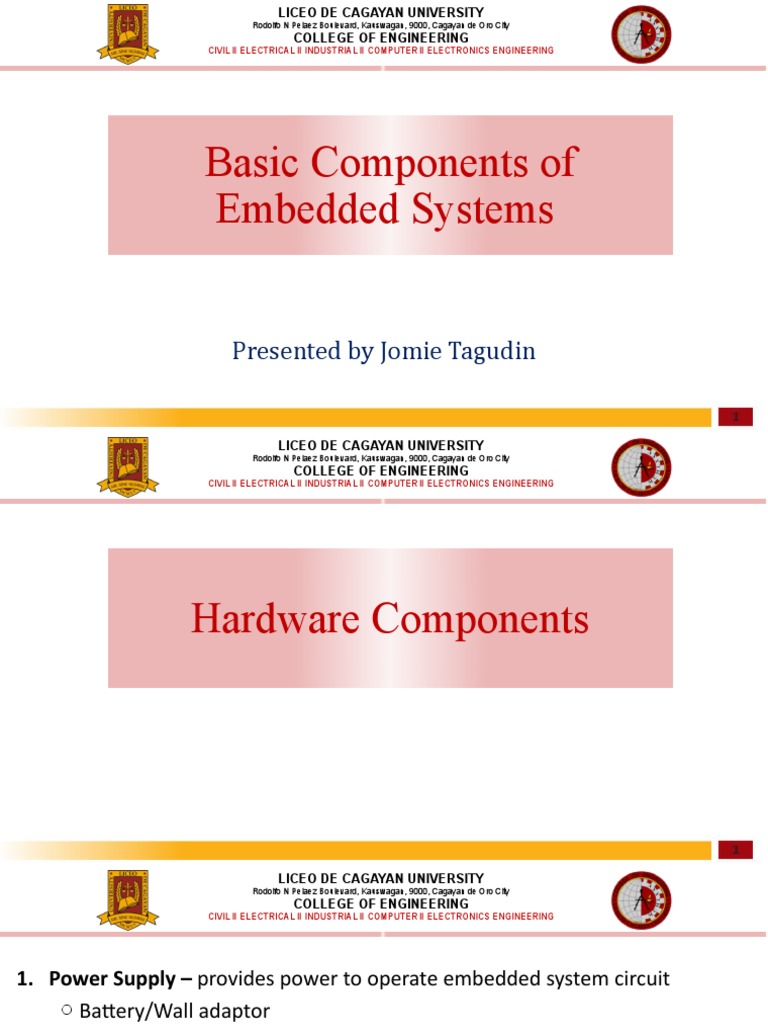 Basic Components of Embedded Systems | PDF | Embedded System | Engineering