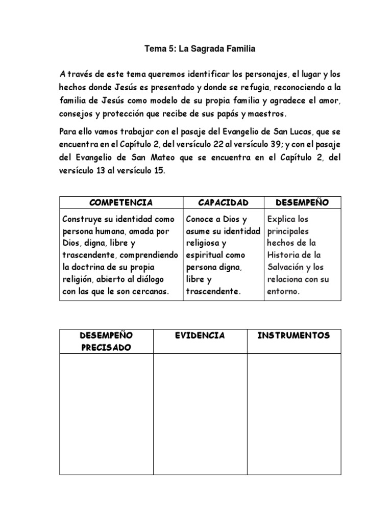 La Sagrada Familia | PDF | San José | María, madre de Jesús
