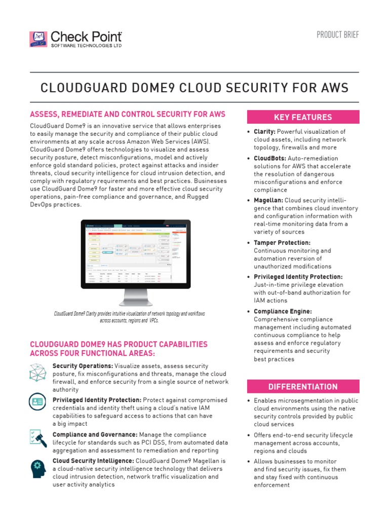 Cloudguard Dome9 Cloud Security For Aws | PDF | Cloud Computing | Regulatory Compliance