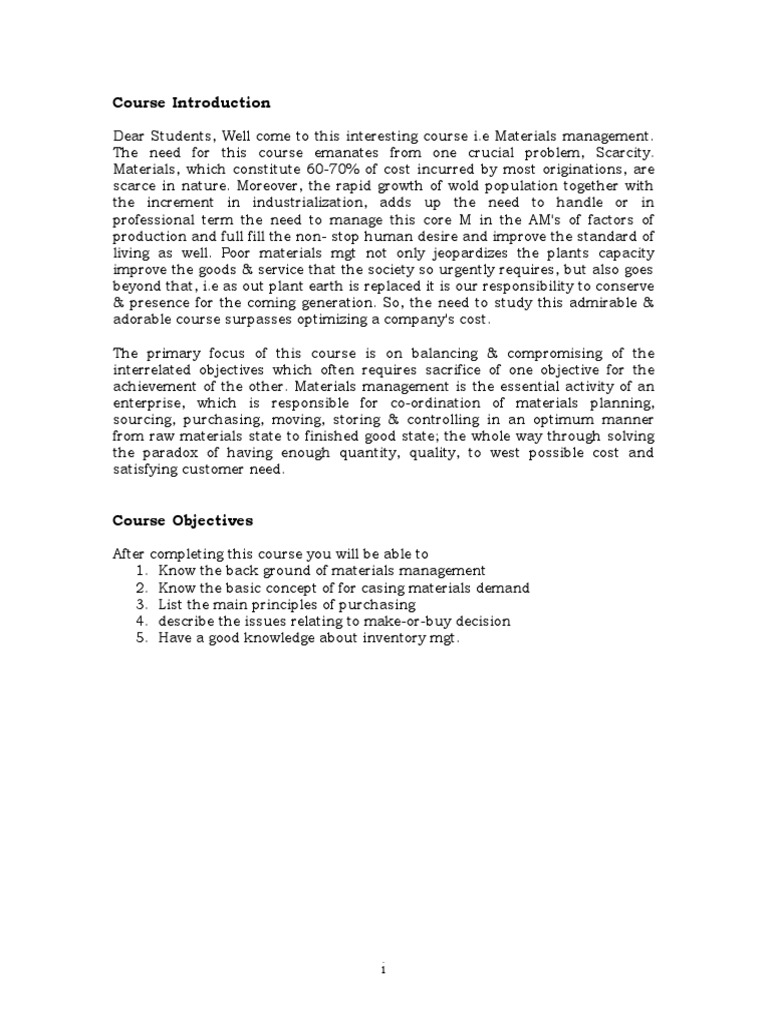 Course Introduction | PDF