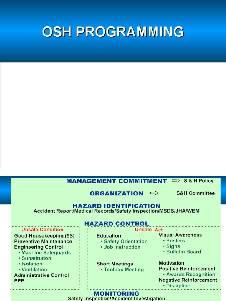 OSH Programming | PDF | Occupational Safety And Health | Workplace